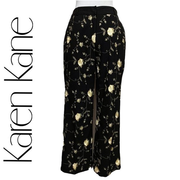 Karen Kane | Pants & Jumpsuits | Karen Kane Floral Embroidered Crop ...